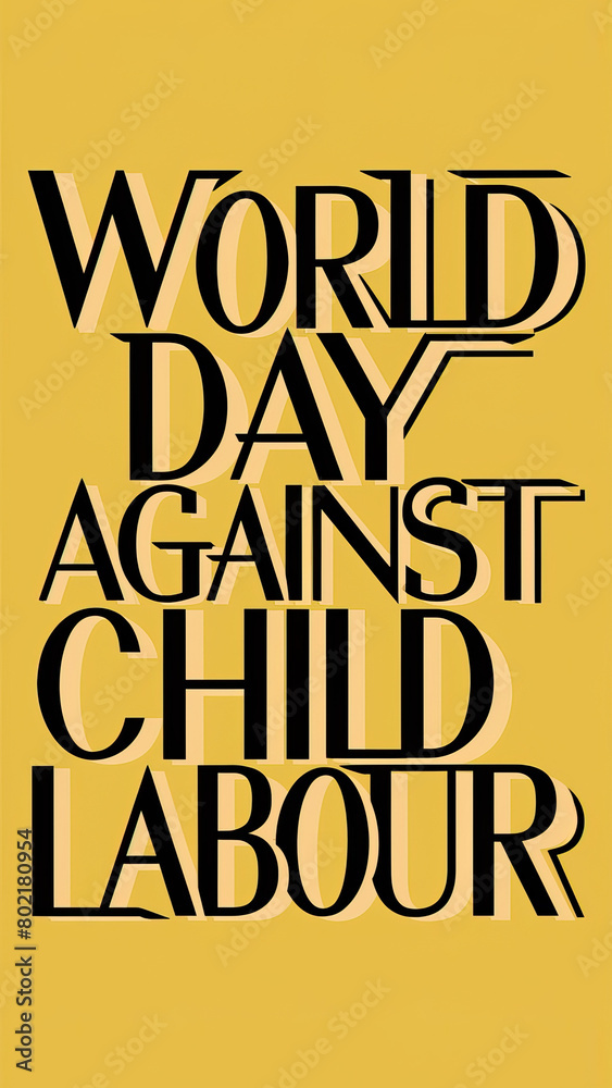 World day against child labour, child labour, illustration. story ...