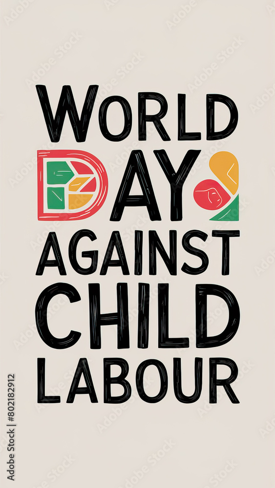 World day against child labour, child labour, illustration. story ...