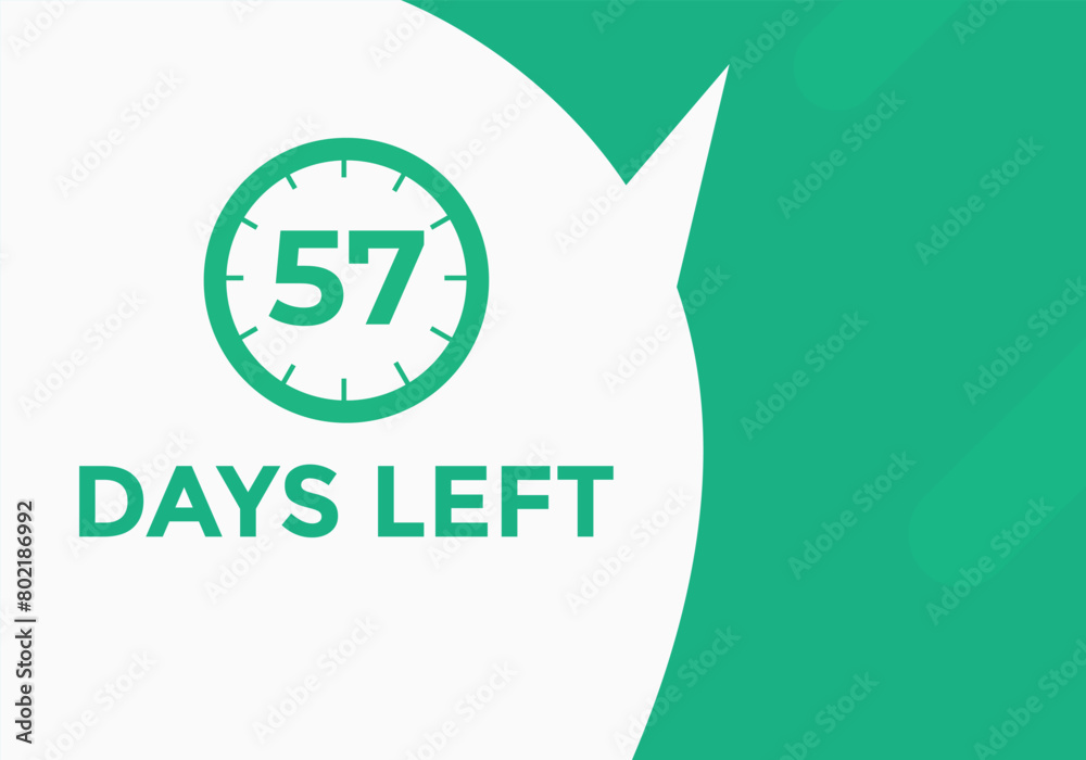 57 days to go countdown template. 57 day Countdown left days banner ...