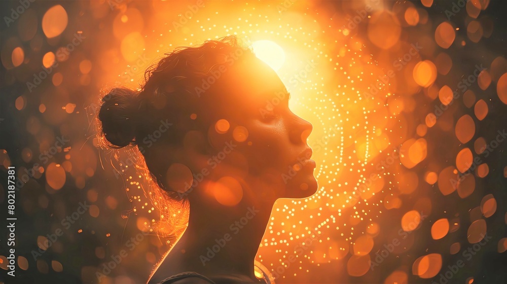 Positive Affirmations Display uplifting words floating in the air ...