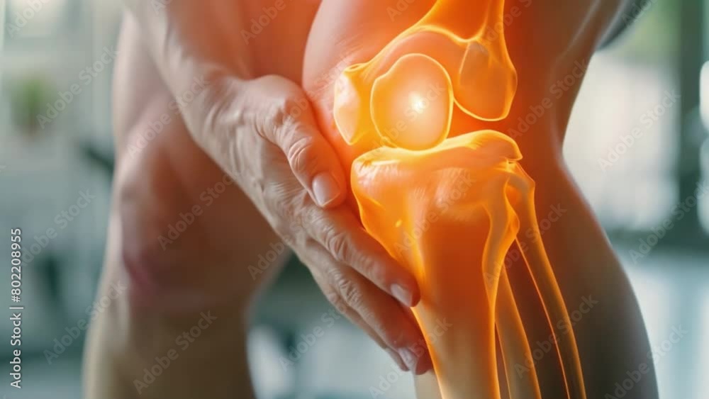 A translucent knee bone Fracture or inflammation of human knee joint ...