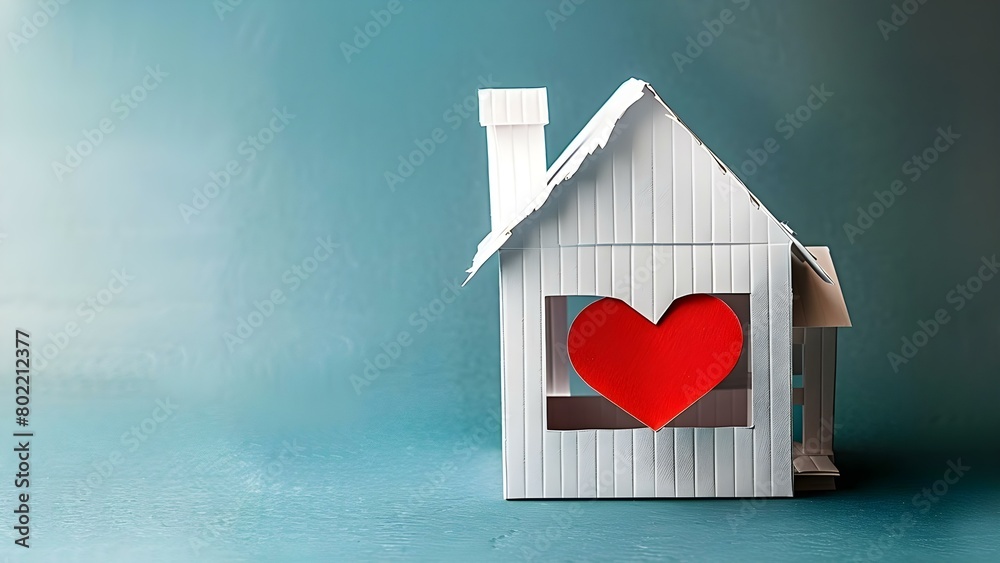 Find a D papercraft model of the White House featuring a red heart ...