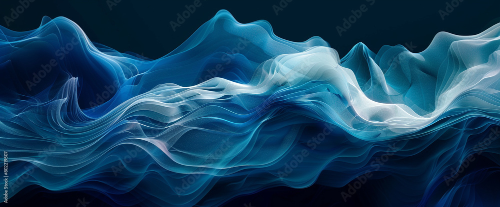 Design an image inspired by the fluid motion of waves, with gradients ...