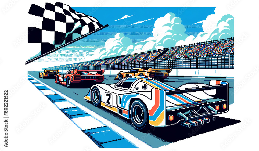 competition championship of racing car formula in circuit track pixel ...