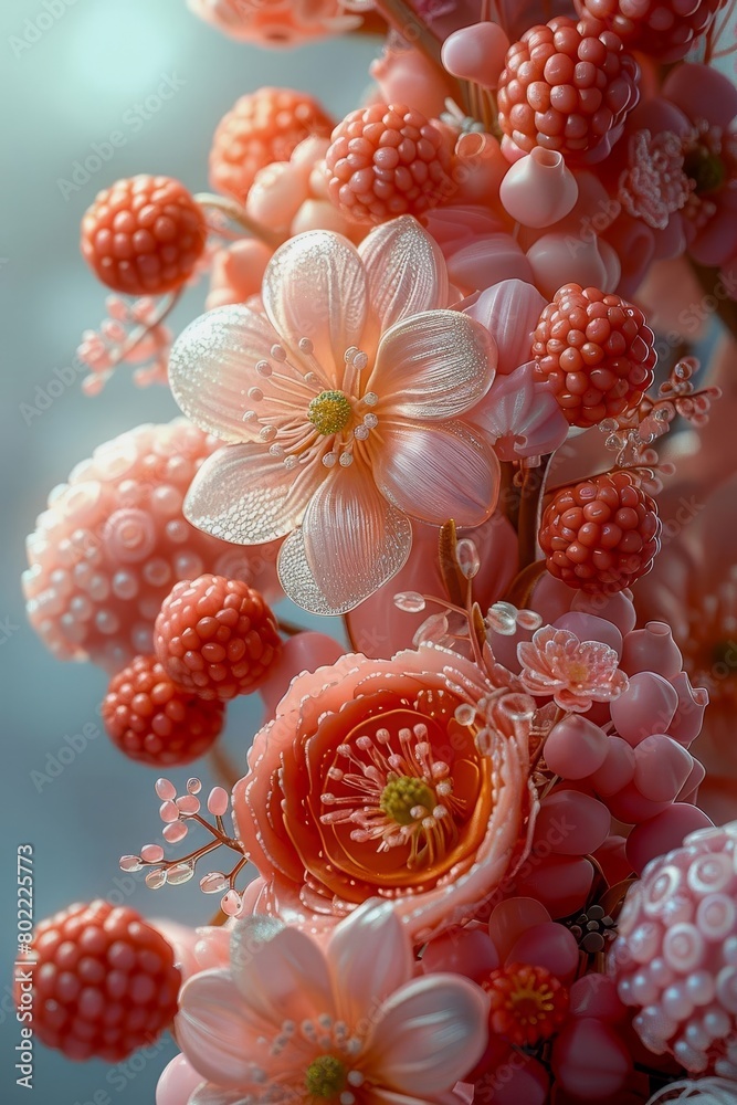 Zoom in on the intricate textures of 3D-printed gourmet creations ...