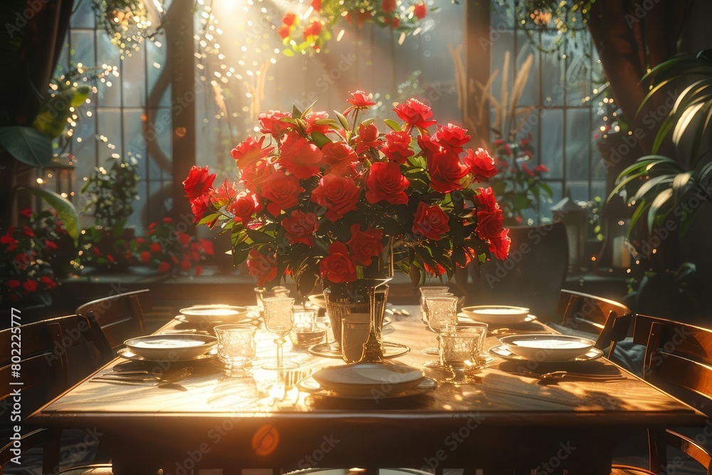 Blend the intimacy of a dinner setting with dystopian elements through ...