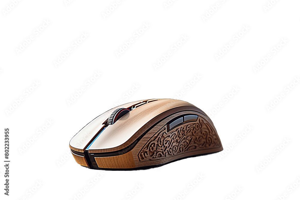 Wooden computer mouse isolated on transparent background PNG Stock ...