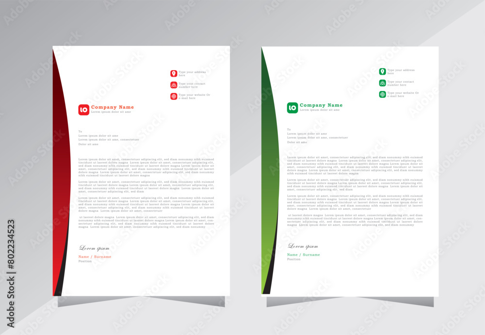 Creative abstract professional newsletter corporate modern business ...