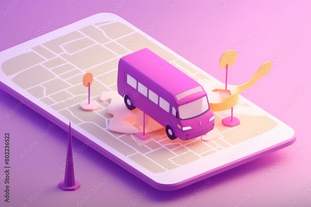 Leverage technology to navigate with online map, a bus on a phone ...