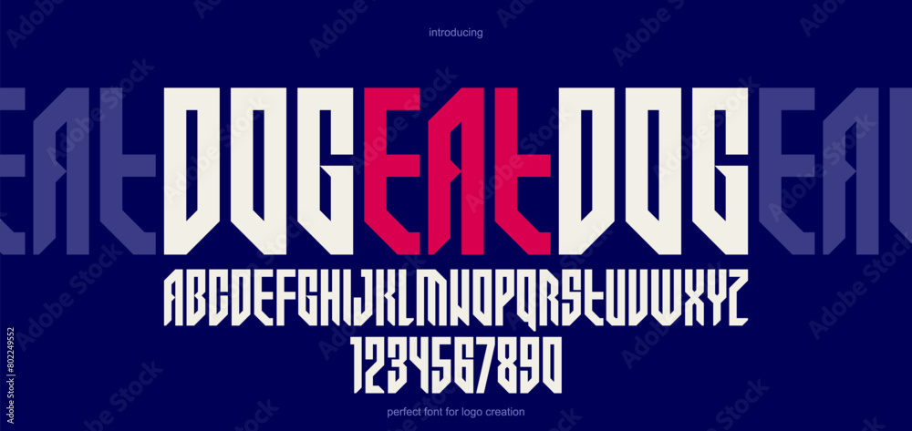 Bold and massive heavy geometric font for logo creation, modern ...