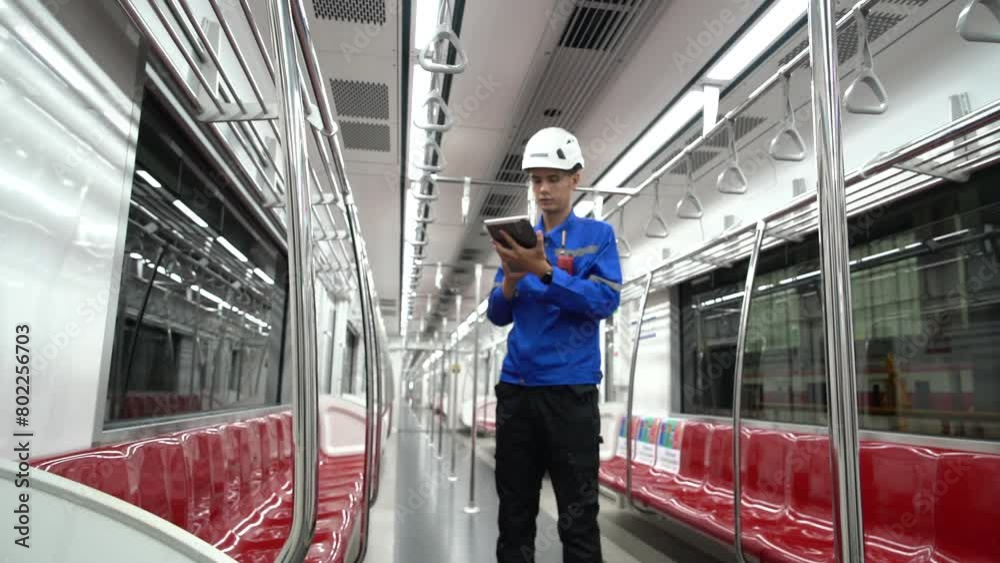 Electric Train Maintenance Training Center, male engineer employees ...