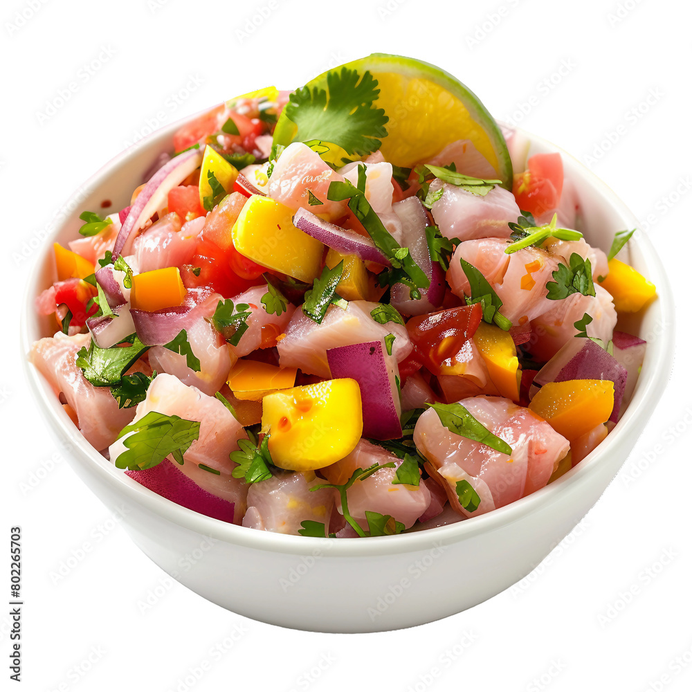 Ceviche, transparent background, isolated image, generative AI Stock ...