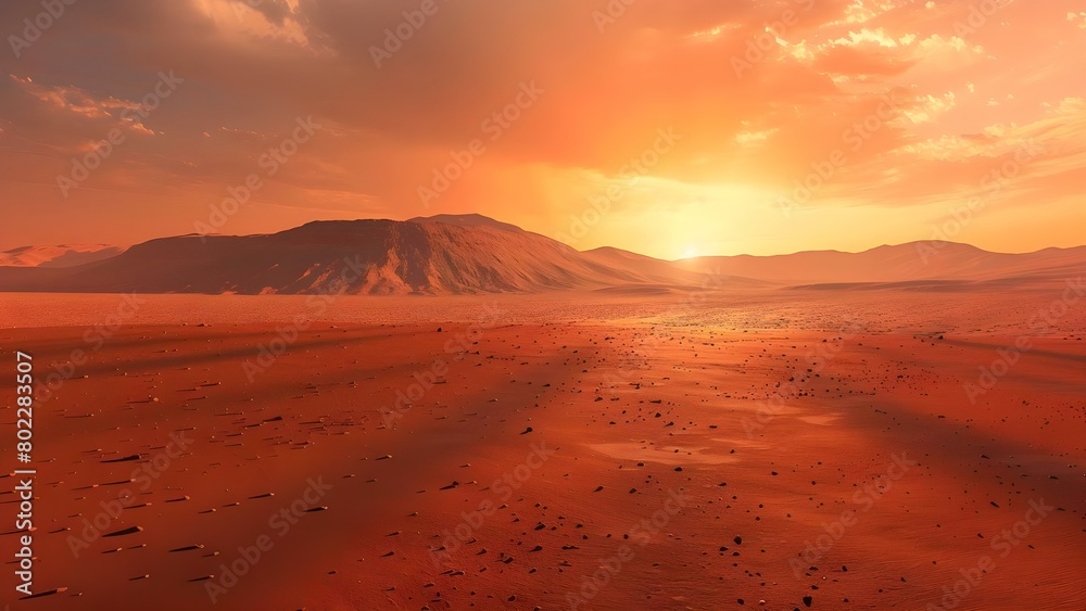 Exploring the Red Sands of Mars: Olympus Mons, Sunset Shadows, and Dust ...