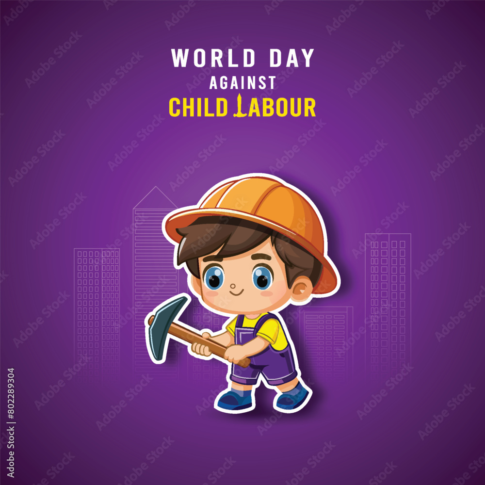 Child labor, Vector, Child labor Poster, World Day Against Child labour ... Child labor, Vector, Child labor Poster, World Day Against Child labour ...