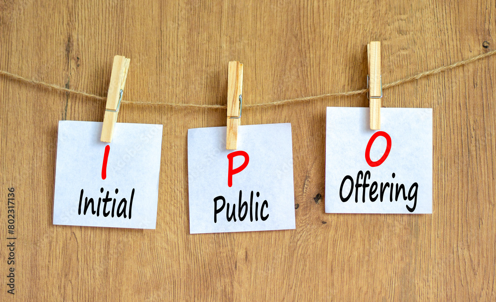 IPO initial public offering symbol. Concept words IPO initial public ...