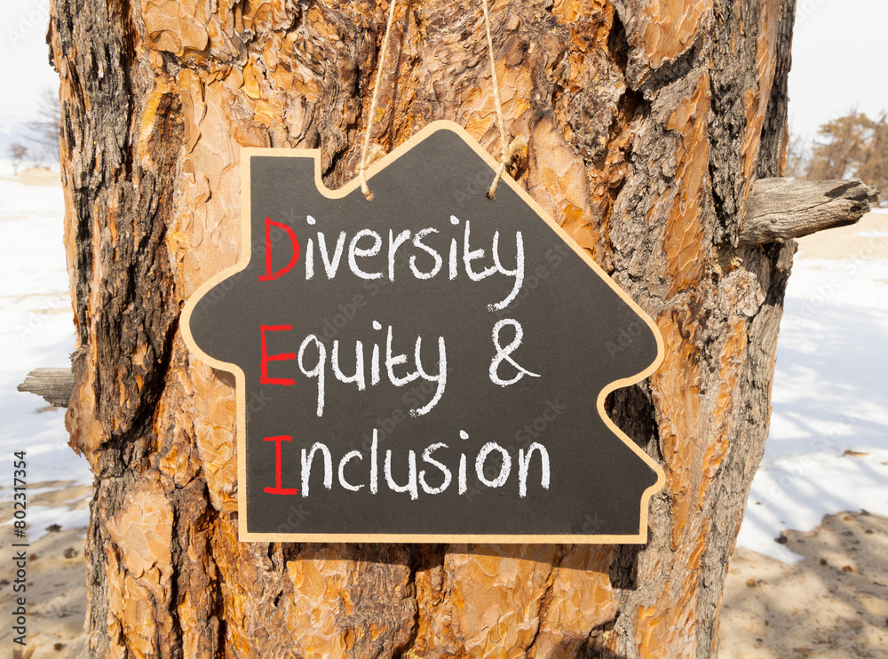 DEI diversity equity and inclusion symbol. Concept words DEI diversity ...