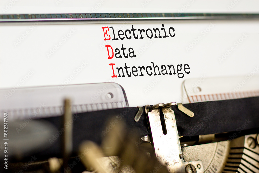 EDI electronic data interchange symbol. Concept words EDI electronic ...