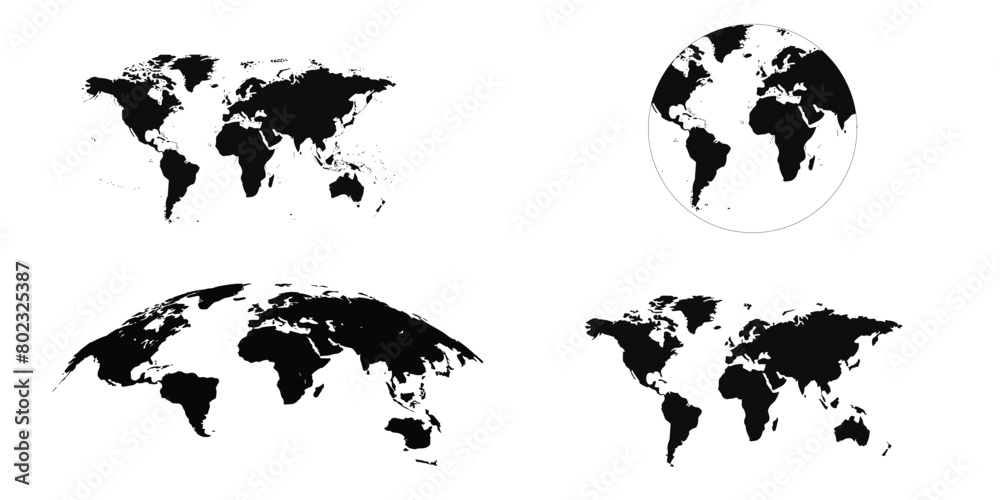 world map vector file design Stock Vector | Adobe Stock