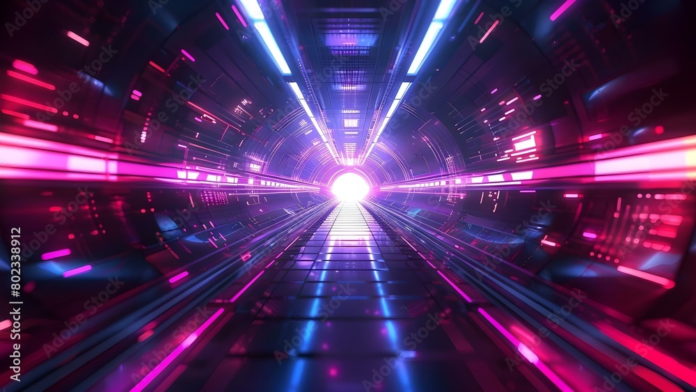 Futuristic cyberpunk background with technologyinspired light effects ...