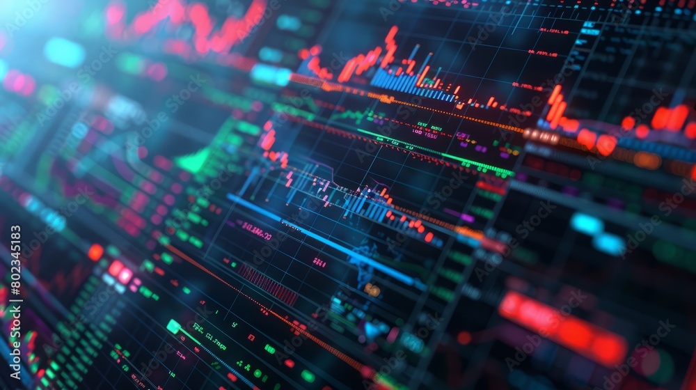 A computer screen shows a bunch of numbers and graphs in different ...