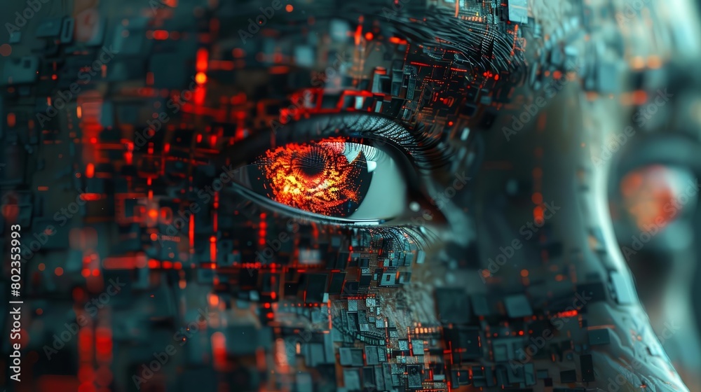 digital masterpiece in CG 3D, merging futuristic elements with profound ...