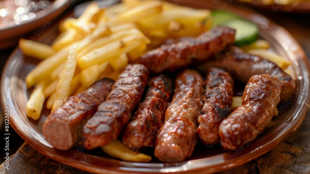 The cuisine of Bolivia. Salchipapas - fried beef sausages with French ...