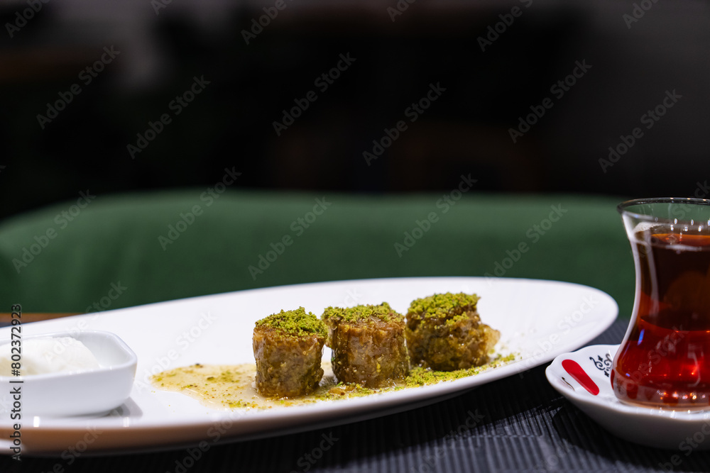 Traditional Turkish Baklava and Sherbet Desserts (Baklava, Tulumba ...