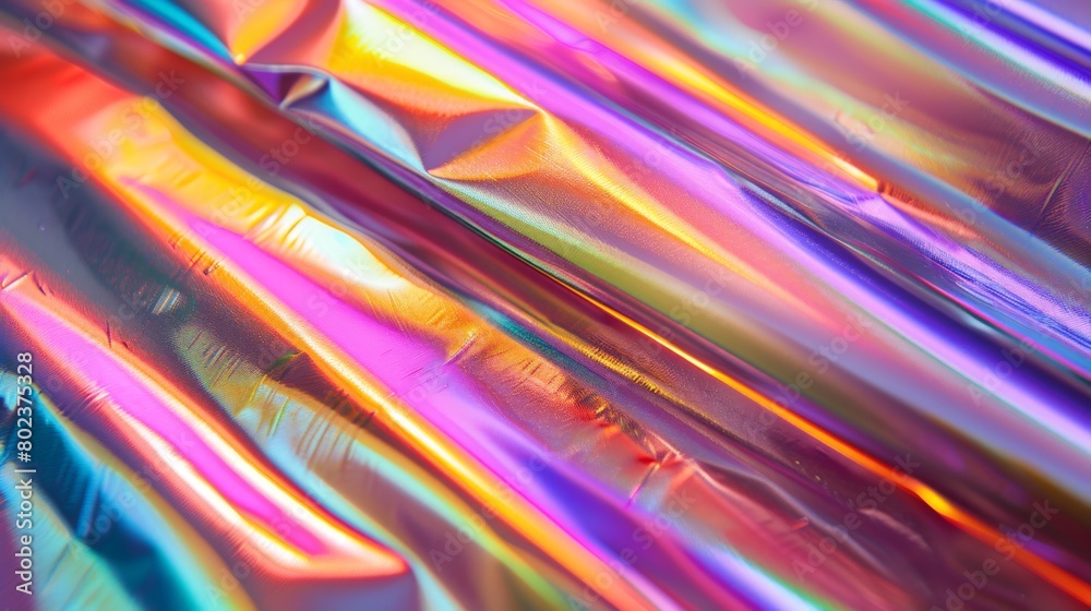 Holographic foil in a rainbow of colors adds a futuristic and vibrant ...