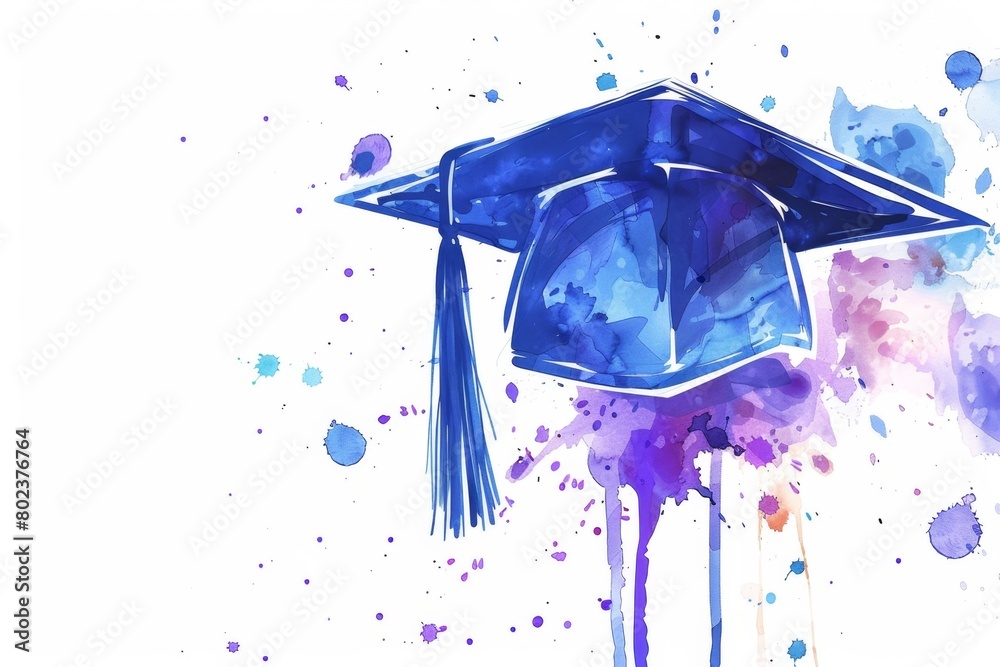 Transitioning from left to right, the graduation cap is depicted with ...