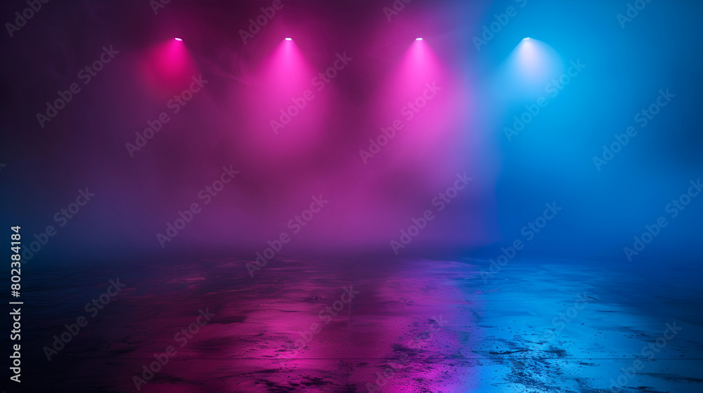 Empty modern stage with bright background for performance, stage ...