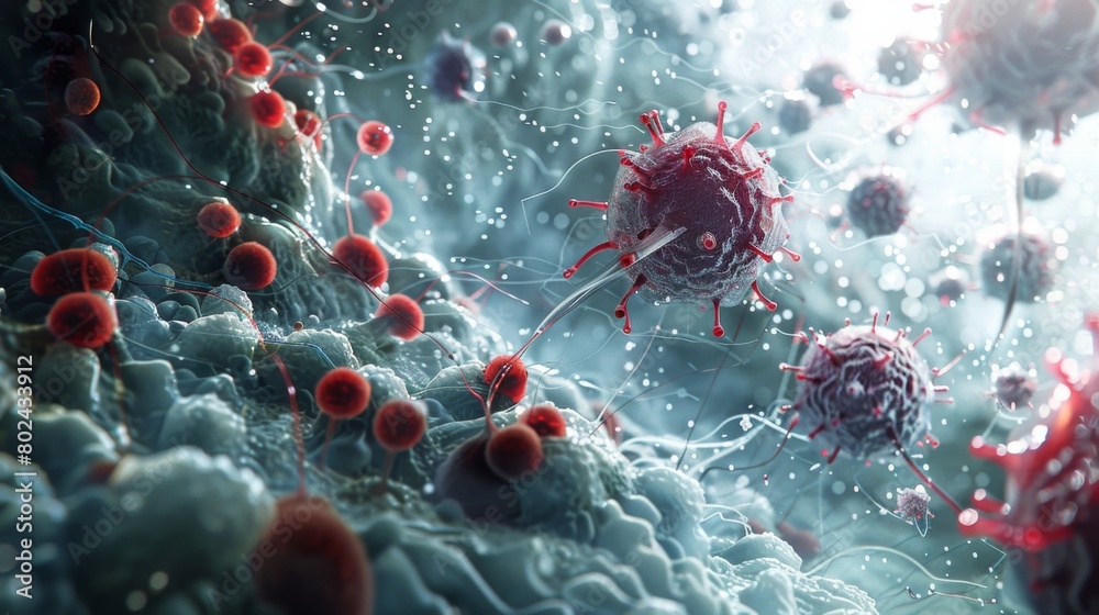 An insightful 3D rendering image showcasing the activation and ...
