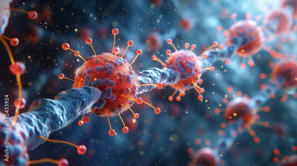 An insightful 3D rendering image showcasing the activation and ...