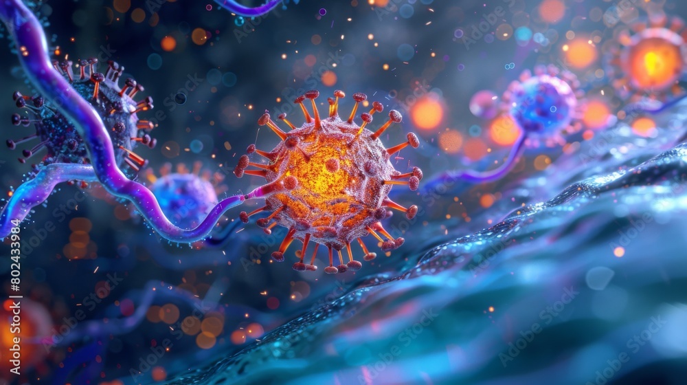 An insightful 3D rendering image showcasing the activation and ...