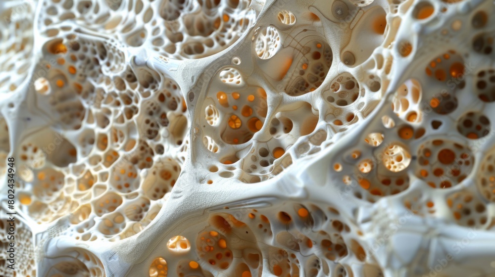 3D rendering image illustrating the microstructure of bone tissue ... 3D rendering image illustrating the microstructure of bone tissue ...