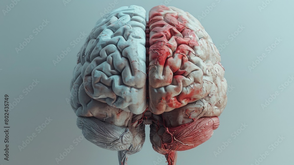 3D rendering image highlighting the differences and specialization of ...