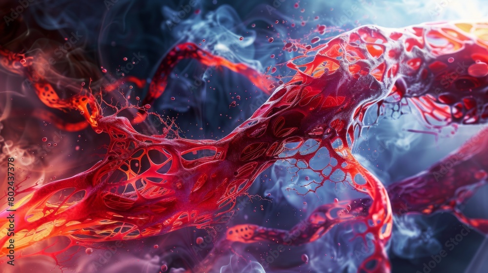 3D rendering image depicting the unique properties of cardiac muscle ...