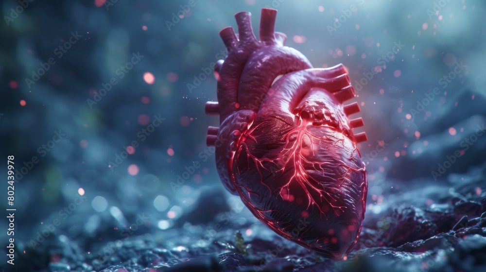 3D rendering image illustrating common congenital heart defects such as ... 3D rendering image illustrating common congenital heart defects such as ...