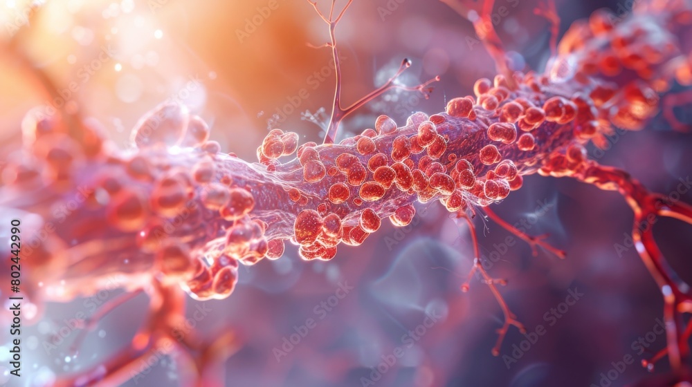 An insightful 3D rendering image depicting the structure and function ...