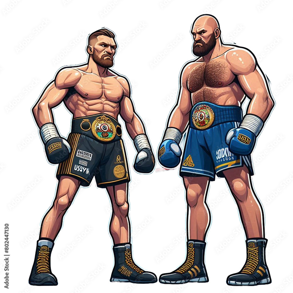 men boxers vector cartoon illustration isolated on transparent ...