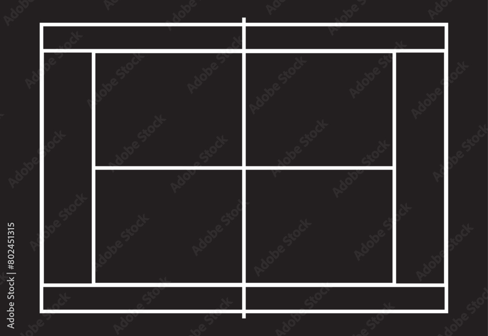 Tennis court. Tennis field icon. Vector illustration of playground. Top ...