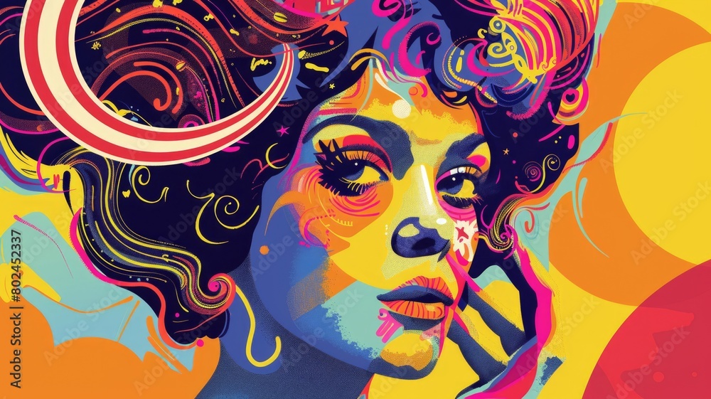 Pop art image featuring bold, graphic interpretations of zodiac sign ...