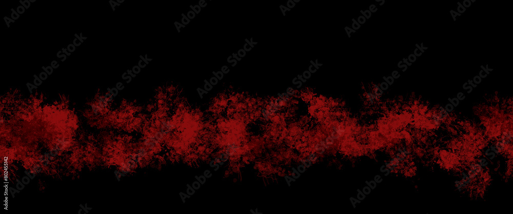 Blood Splatters abstract red ink on black background. Seamless ...