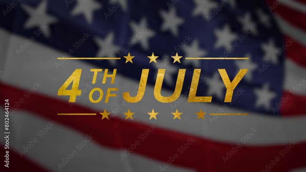 Happy 4th of July - Happy Independence Day July 4 lettering footage ...