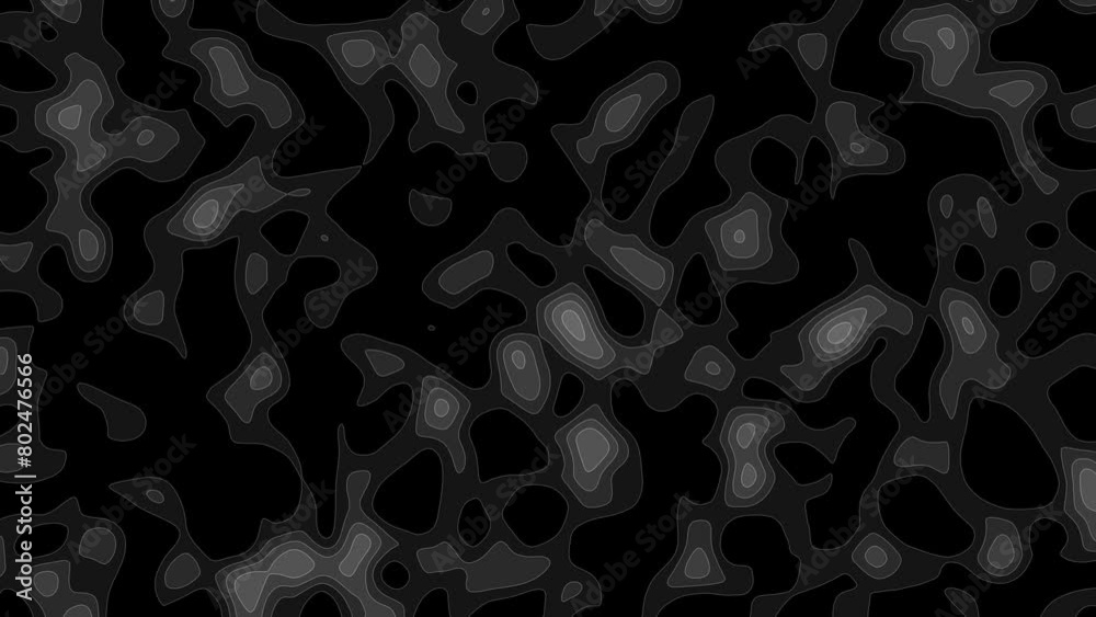 Gray outline topographic contour map abstract tech motion graphic ...