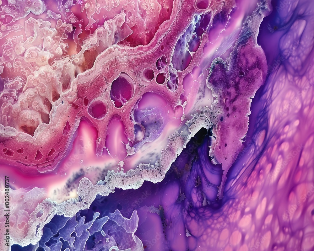 Microscopic View of Respiratory Epithelium Tissue with Mucosa. A ...