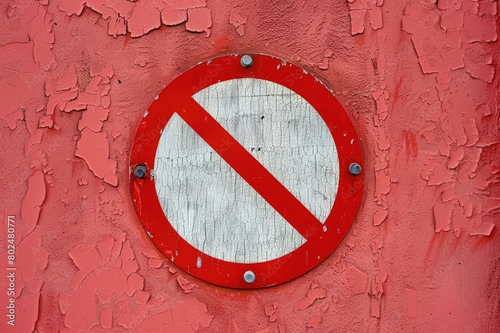 No Permission Sign. Red Forbidden Symbol on White Background. Warning ...