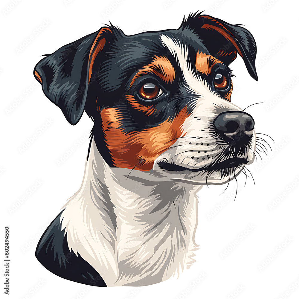 Jack Russell Terrier dog logo, clear lines, emblem, symbol, sign ...