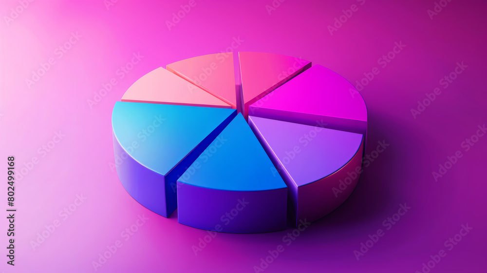 3D pie charts and bar graphs Stock Illustration | Adobe Stock