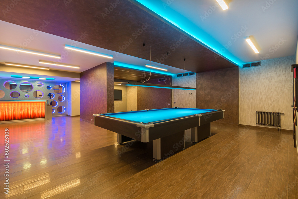 Stylish design of the living room of a private house with brown ...