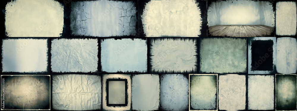 Vintage grunge Noir horror frame border texture mega pack. Grain ...